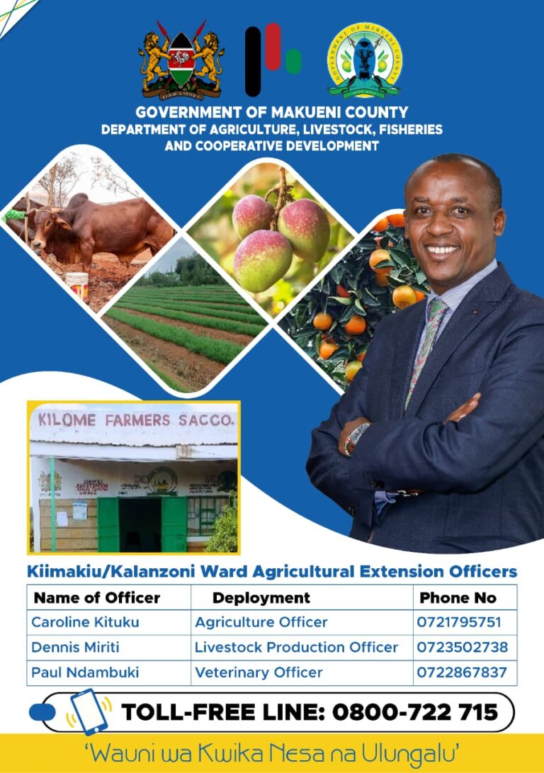 FREE FARM HELP AT YOUR FINGERTIPS - Government of Makueni County